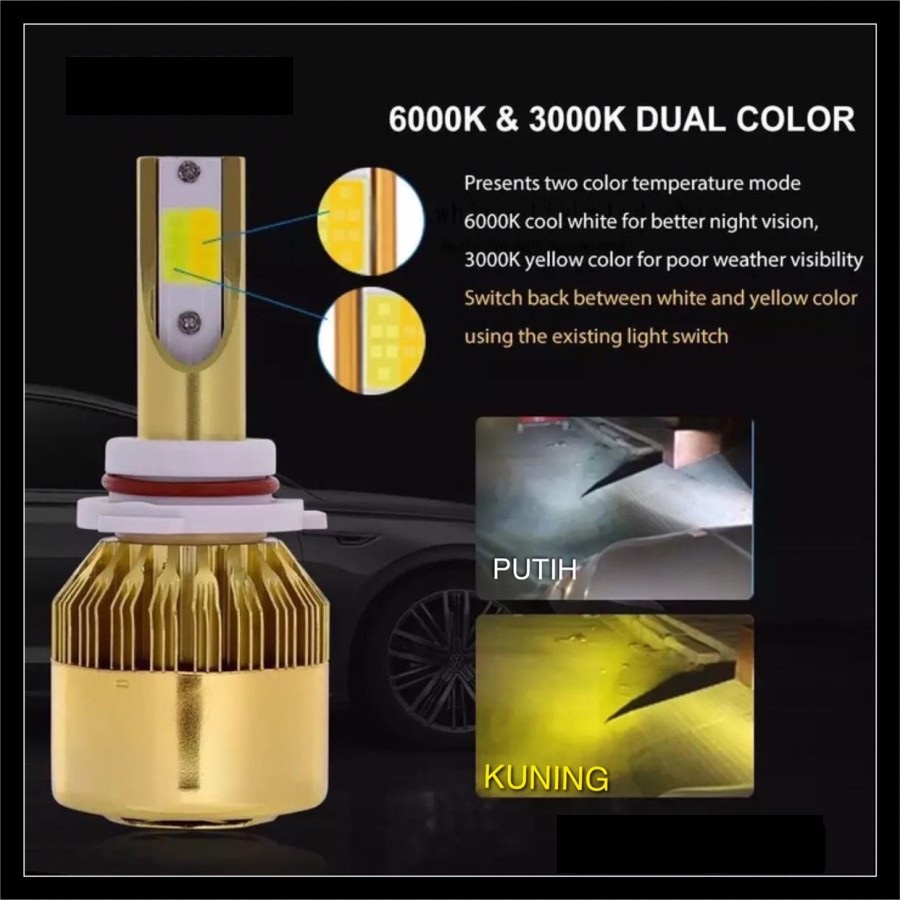 Jual Lampu LED H11 2 Warna Putih Kuning Lampu LED Mobil | Shopee Indonesia