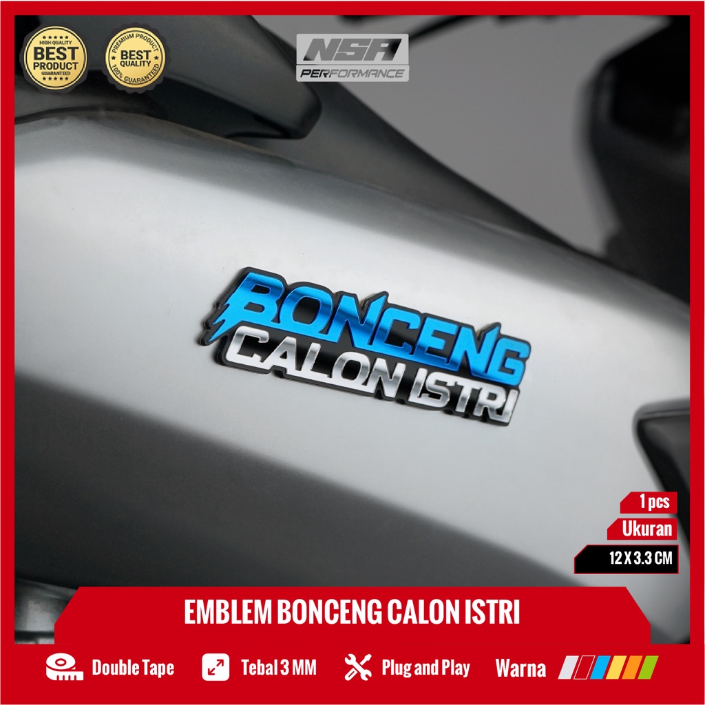Jual NSA 1PCS EMBLEM BONCENG CALON ISTRI ALL MOTOR BEAT VARIO NMAX DLL ...