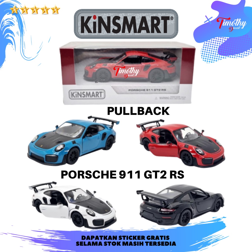 Jual Diecast Kinsmart Porsche 911 GT2 RS Varian Warna Skala 32 Pullback ...