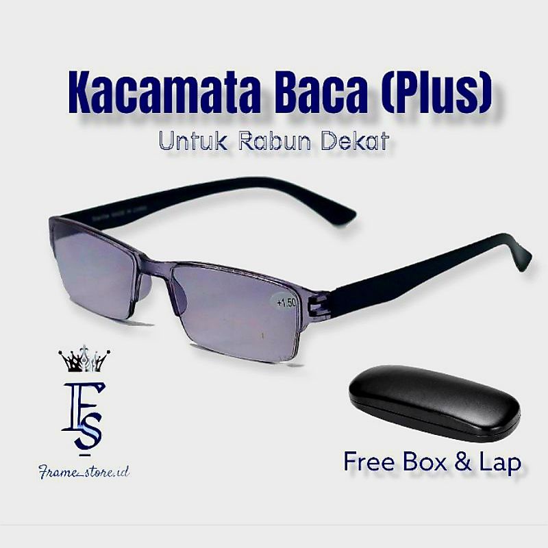 Jual KACAMATA BACA KACA MATA PLUS LENSA HITAM MURAH, SUPER FOKUS PRIA ...