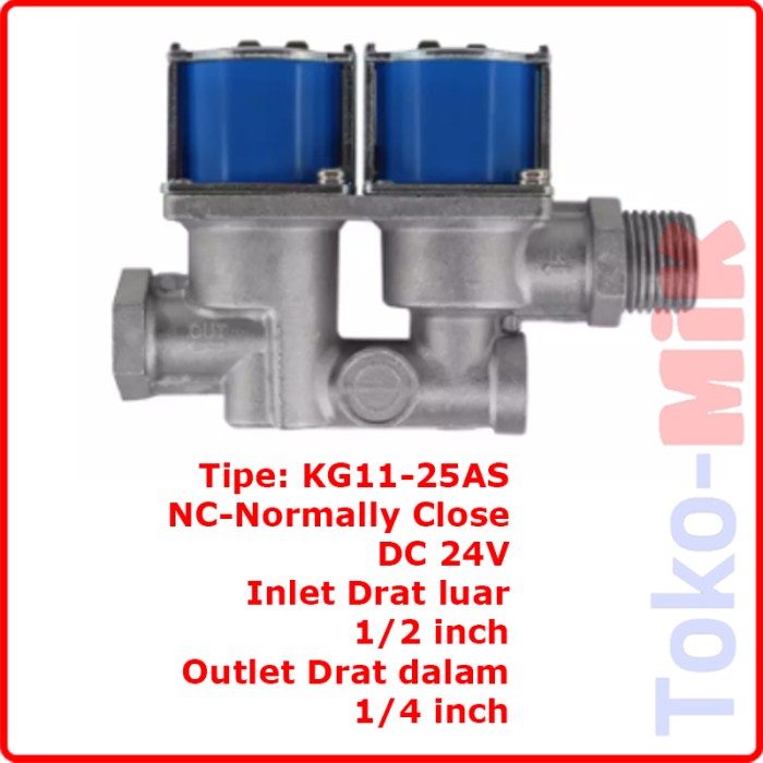 Jual SOLENOID VALVE GAS LPG OVEN DECK OTOMATIS DC 24V DOUBLE COIL ...