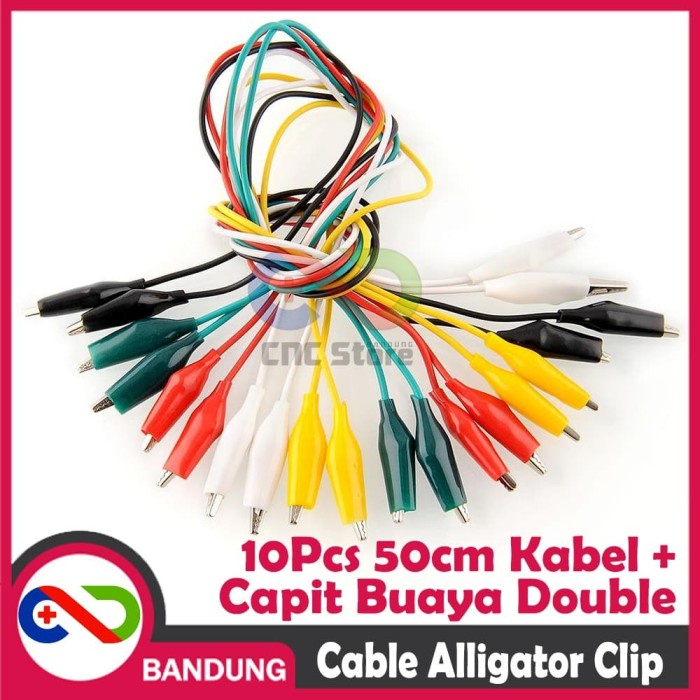 Jual KABEL CAPIT BUAYA 10SET 10PCS ALLIGATOR ALIGATOR CLIP DOUBLE HEAD ...
