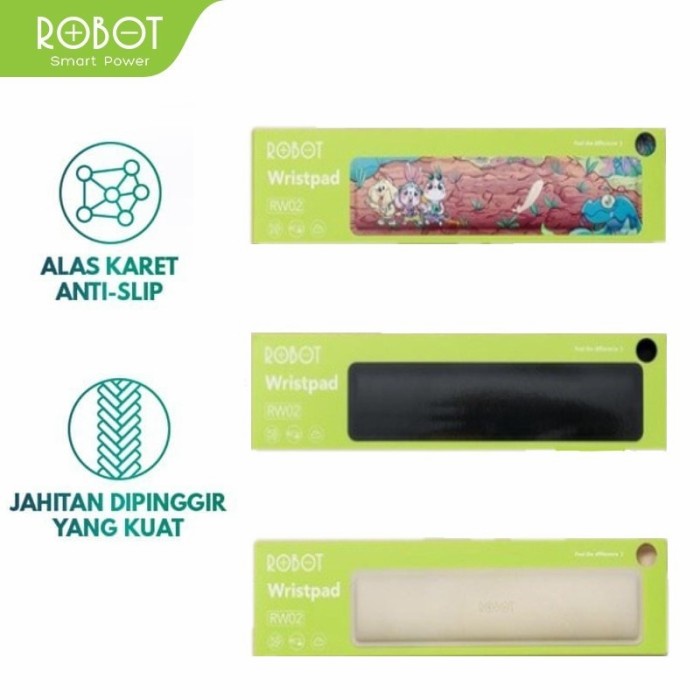 Jual BOP KEYBOARD WRIST REST PAD ROBOT RW02 ERGONOMIC DESIGN PU ...