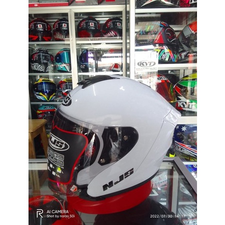Jual Helm Half Face NJS KAIROZ SOLID WHITE | Shopee Indonesia