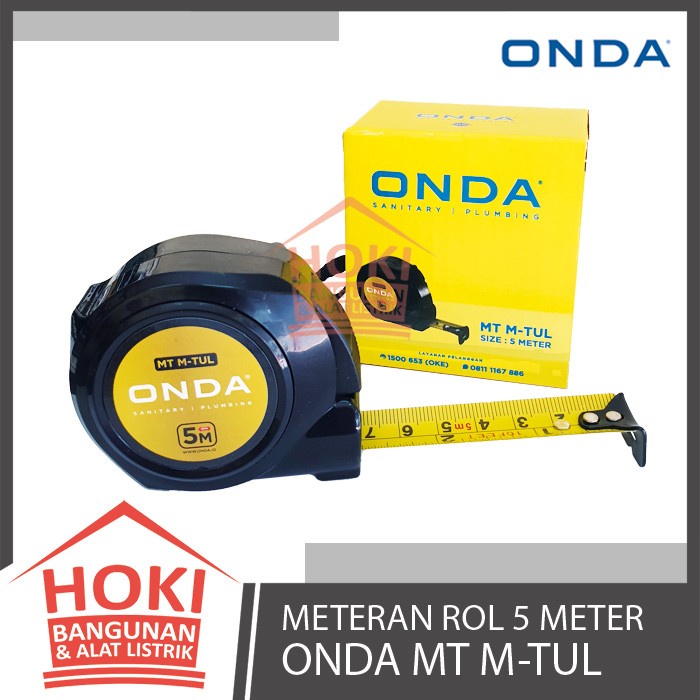Jual METERAN ROL 5m ONDA MT M-Tul - Measuring Tape 5 Meter Plastik ABS ...
