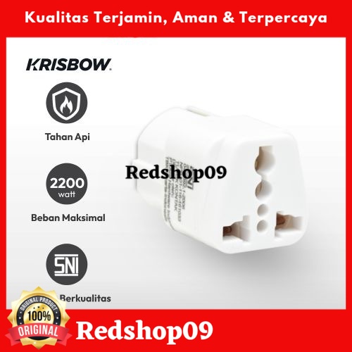 Jual Krisbow Steker Arde Adaptor Travel Multi 2 Pin - Putih/Adaptor ...