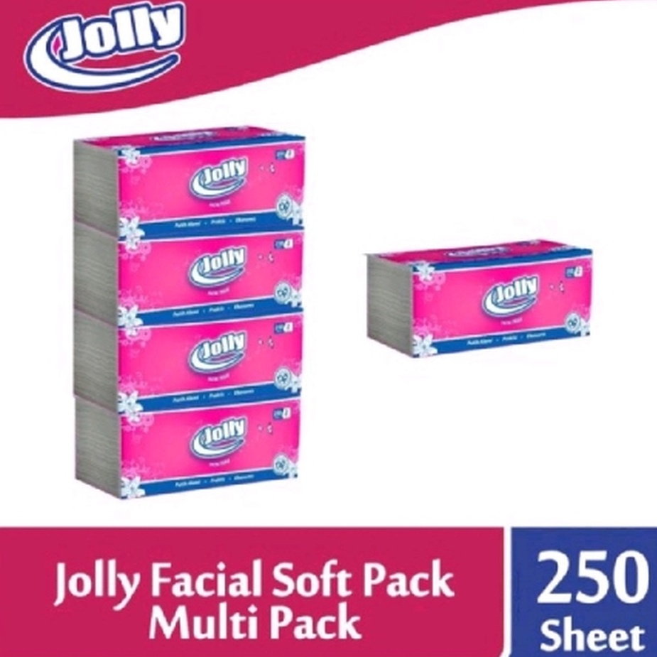 Jual TISSUE JOLLY ISI 4 PAK x 250 SHEETS 2 PLY FACIAL TISU WAJAH ...