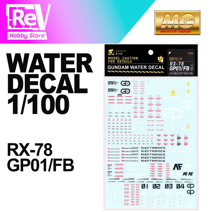 Jual GUNDAM WATER DECAL MG GP01 FB GUNDAM MASTER GRADE | Shopee Indonesia