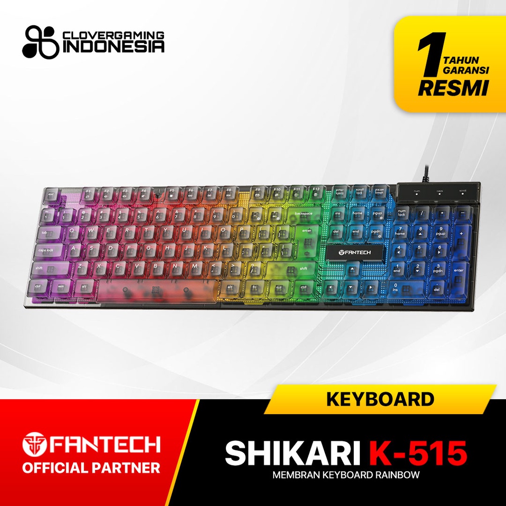 Jual Fantech Shikari K515 K-515 Transparent Keycaps Membrane Gaming ...