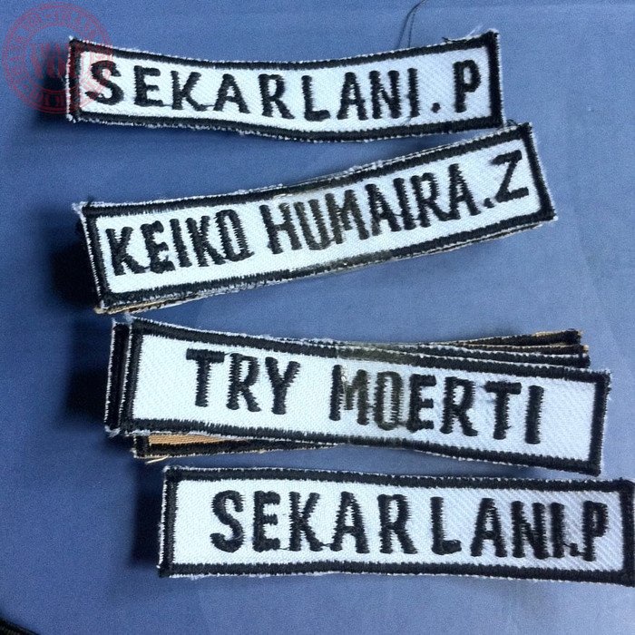 Jual Bordir CUSTOM BORDIR PAPAN NAMA / NAME TAG SERAGAM SEKOLAH (WARNA ...