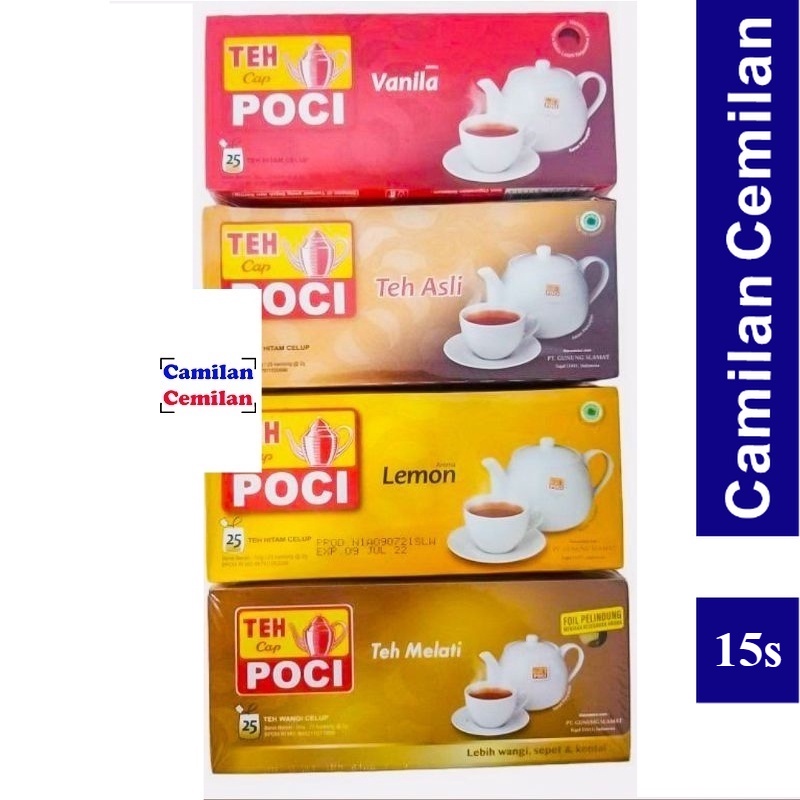 Jual Teh Celup Cap Poci Vanilla Lemon Jasmine Asli Teh Poci 15 Bags ...