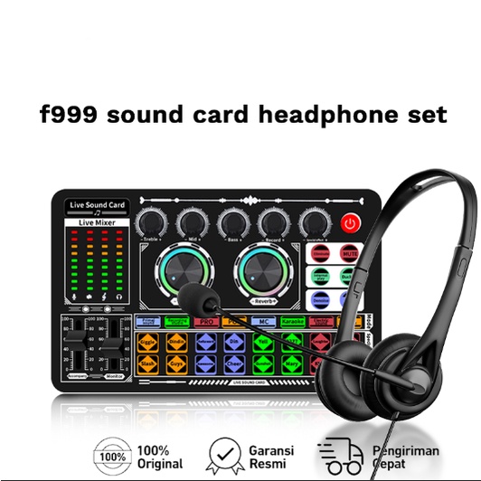 Jual Bonkyo F999MAX/F999/F999X+Headset sound card set singing live ...