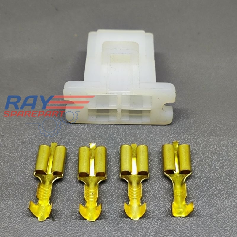 Jual SOKET SAMBUNG 4 PIN BESAR + SKUN CEWEK FEMALE / SOCKET KONEKTOR ...