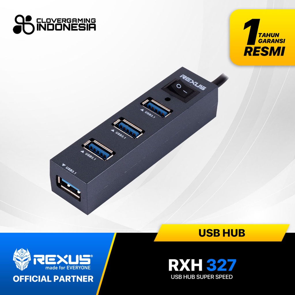 Jual Rexus USB HUB V.3.0 H327 4 Port - RXH-327 | Shopee Indonesia