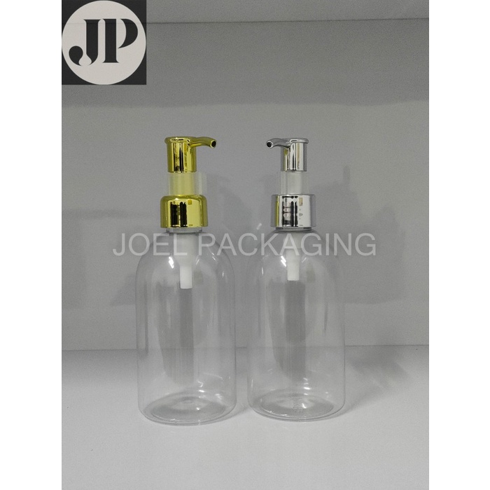 Jual Botol 250Ml Oval Clear Pump Clip Oil Gold Silver Luxury Scarlet - Gold 4 | Shopee Indonesia
