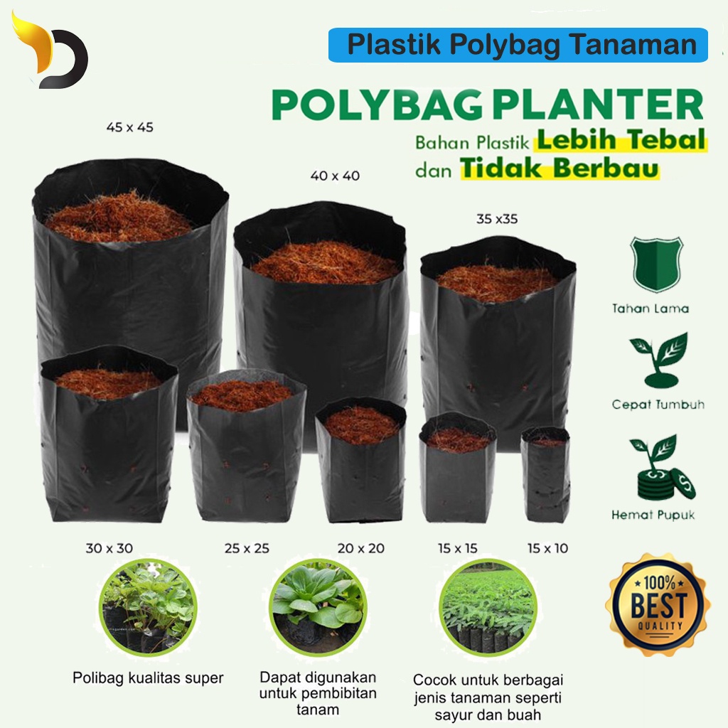 Jual Plastik Polybag Tanaman Kecil Polibag Tebal Media Semai Benih ...