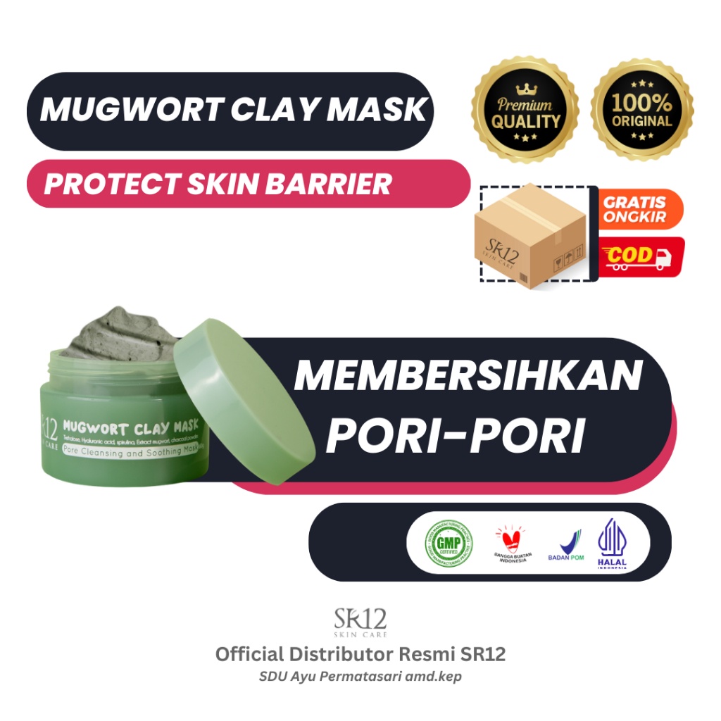 Jual SR12 MUGWORT CLAY MASK - MASKER WAJAH TERBUAT DARI TANAMAN HERBAL ...
