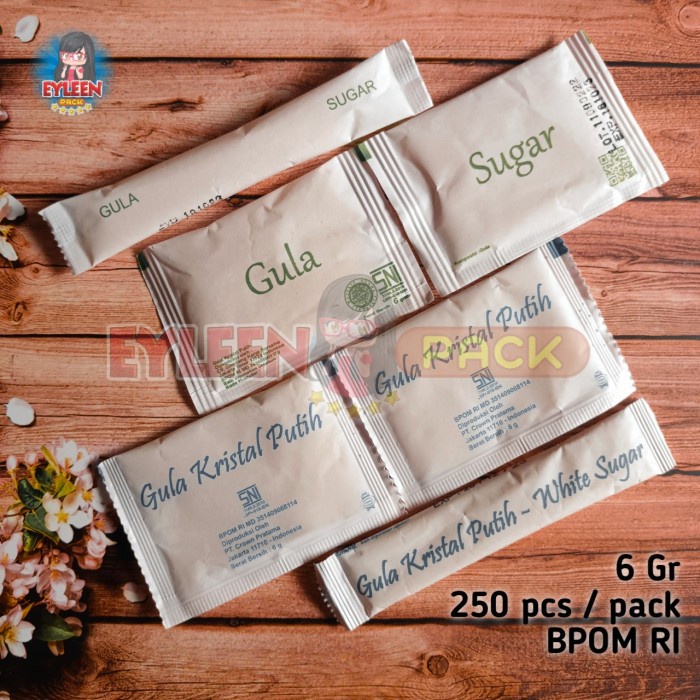 Jual White Sugar Sachet / Gula Putih Sachet isi 250 pcs Gula Hotel ...