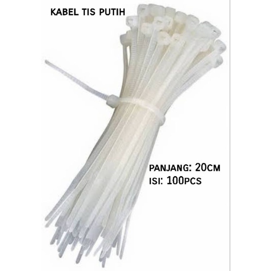 Jual Kabel Tis / Kabel Ties panjang 200mm / Pengikat Kabel/ Nylon Cable ...