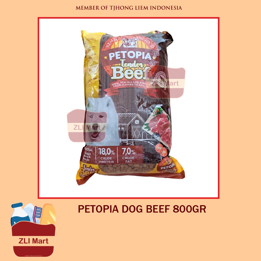 Jual Petopia Dog Beef 800 gram Petopia Dog Food | Shopee Indonesia