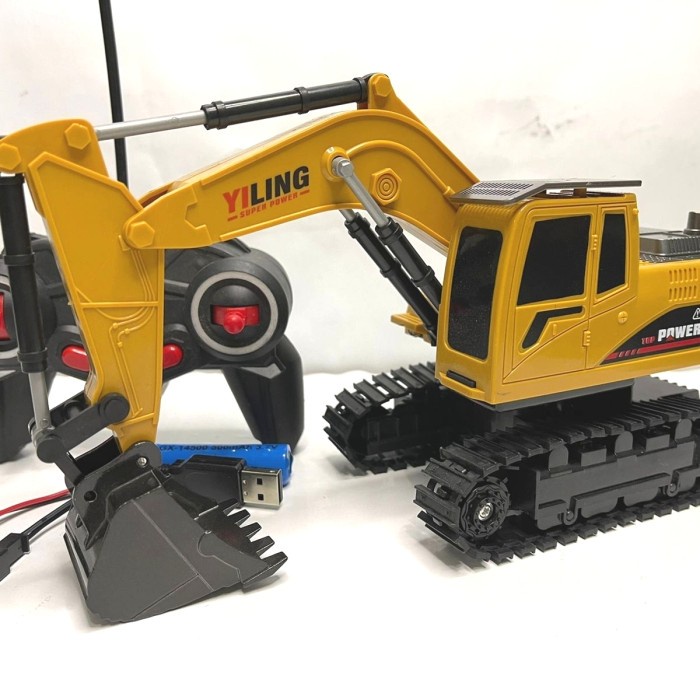 Jual Rc Excavator Metal Alloy 6Ch YILING RC Beko metal besi asli Bego Diecast Alat Berat Asli ...