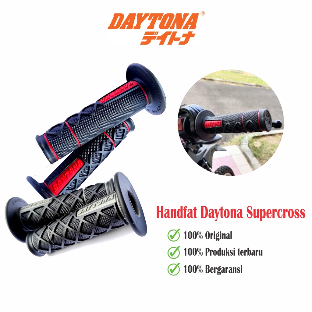 Jual Daytona Handgrip Super Cross Handfat Grip Karet Handle Gas Motor ...