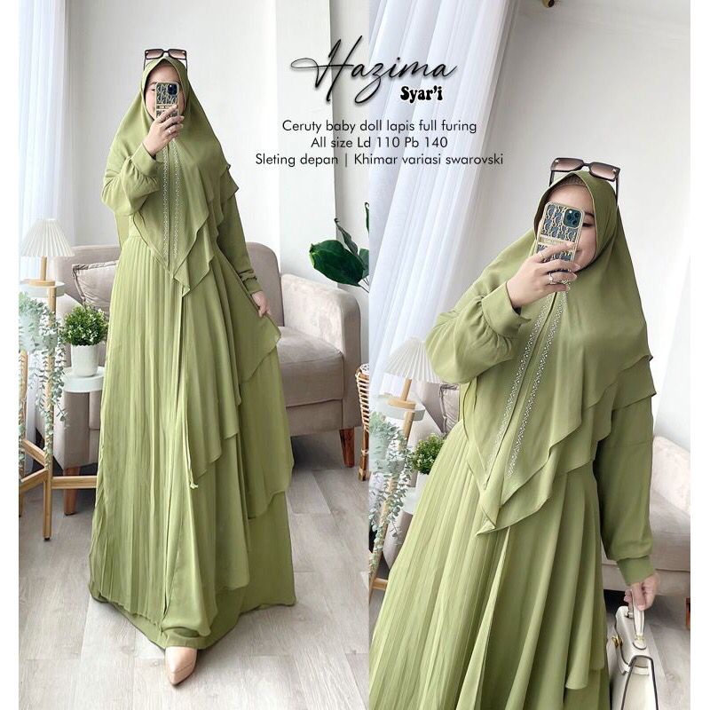 Jual R.A - Hagima Dress Gamis Muslim Syarii Wanita Muslimah Matt Ceruty ...