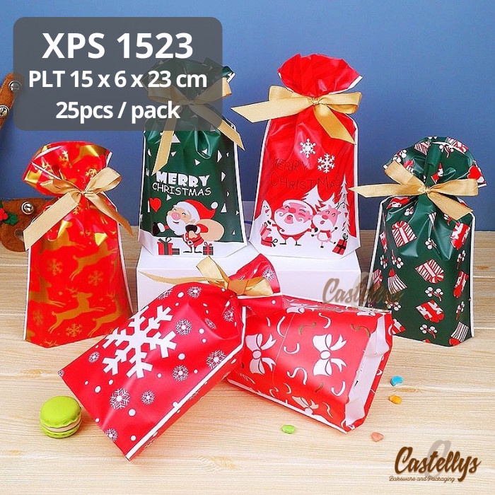 Jual XPS 1523 Plastik Serut Cookies Roti Permen Natal Christmas ...