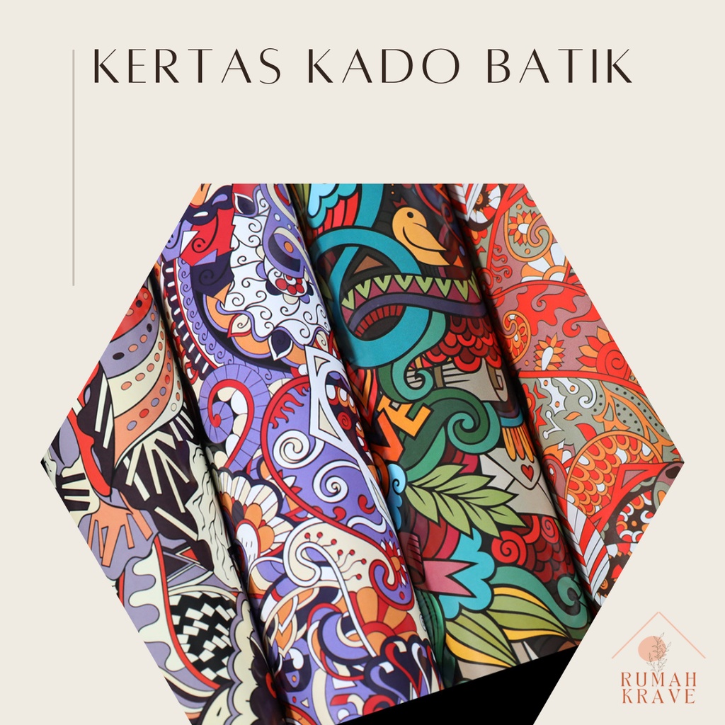 Jual RUMAH KRAVE - Kertas Kado Batik Wrapping Paper | Shopee Indonesia
