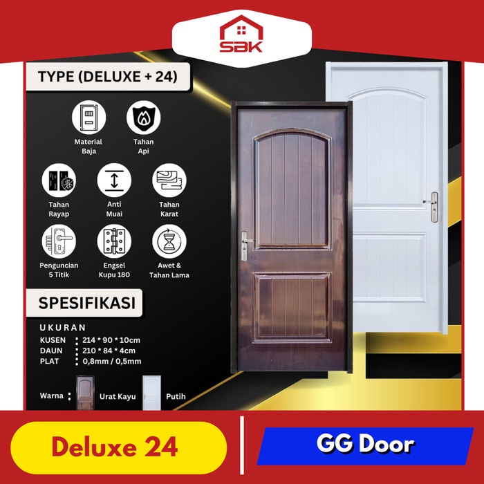 Jual Pintu Baja GG | Pintu Kamar 90x214 Deluxe 24 | GG Door | Shopee ...
