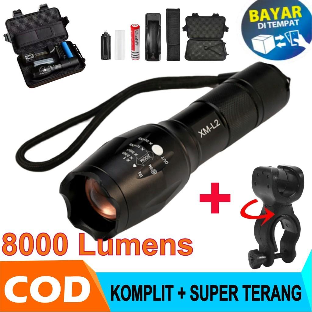 Jual Paket Senter original TaffLED Tactical CREE XM-L2 8000 Lumens ...