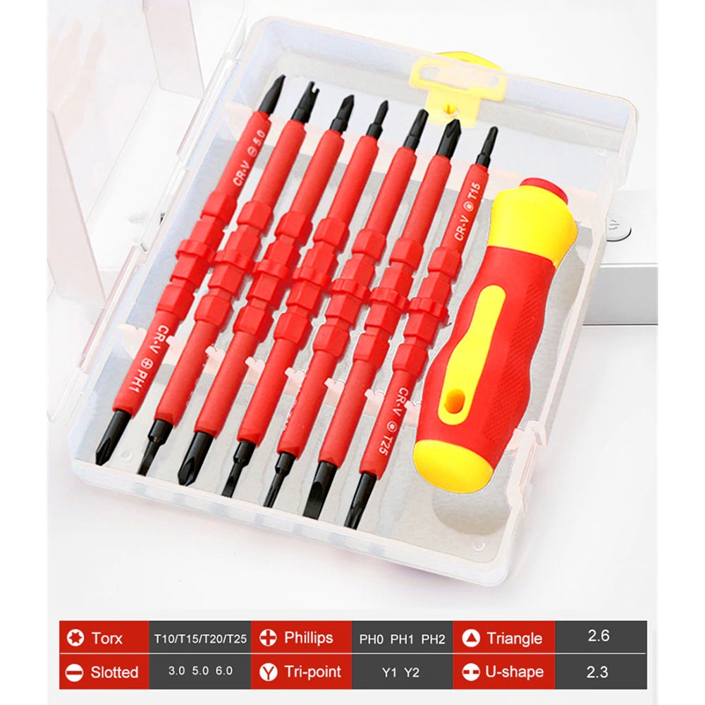 Jual Obeng Drei Set 14 In 1 - SKIUNT Obeng Set Reparasi 14 in 1 ...
