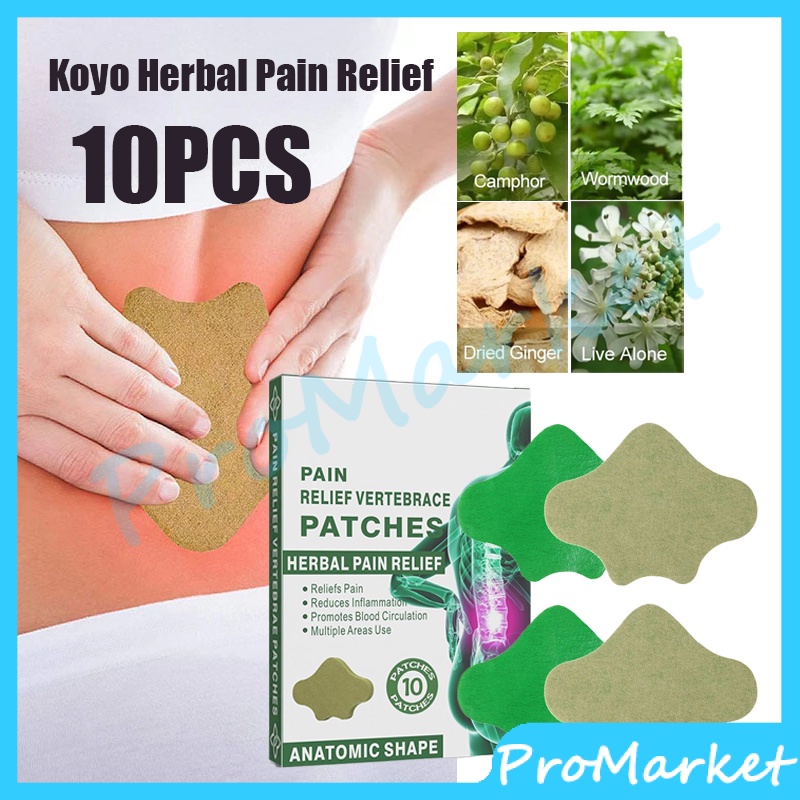 Jual Koyo Herbal Pain Relief Isi 10 Pads Sakit Pinggang Tulang Belakang ...