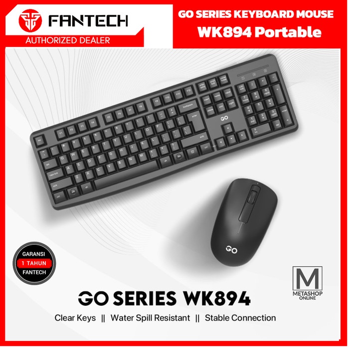 Jual FANTECH GO SERIES WK894 Portable Keyboard Mouse Wireless 2 in 1 ...