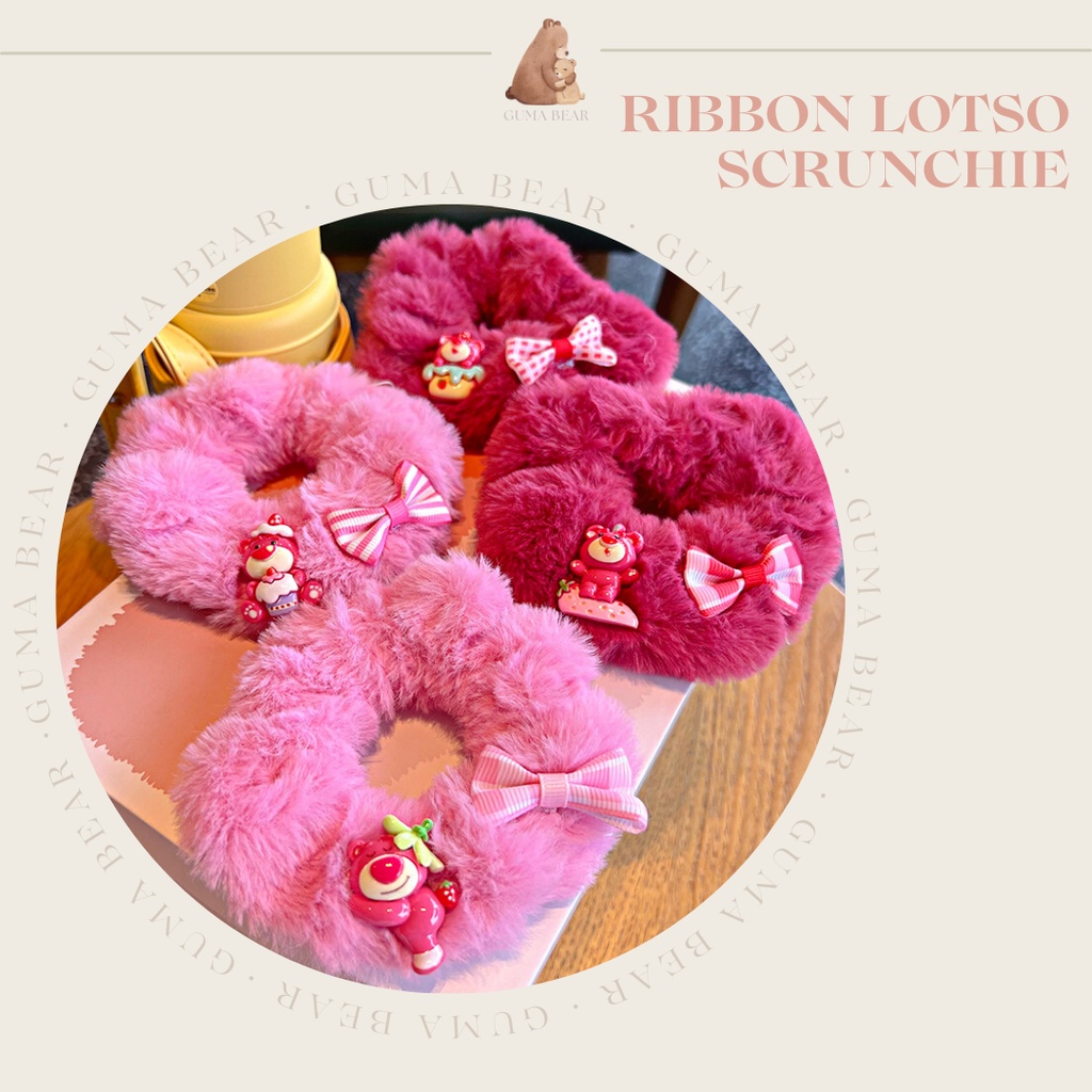 Jual GUMA BEAR - Ribbon Lotso Scrunchie Fur Ikat Karet Rambut | Shopee ...