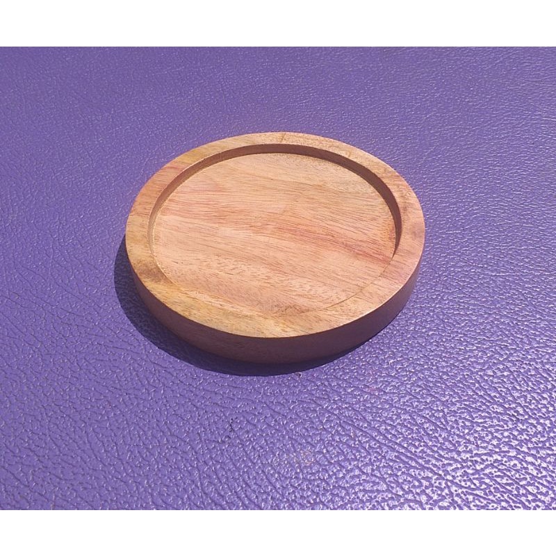 Jual Coaster Kayu 9 cm (isi 5 pcs ) Tatakan Gelas Kayu / Cork Coaster ...