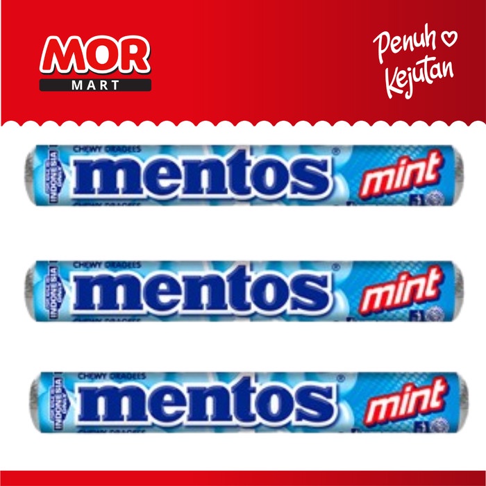 Jual Buy 2 Get 3 - MENTOS Chewy Roll Mint 37g | Shopee Indonesia