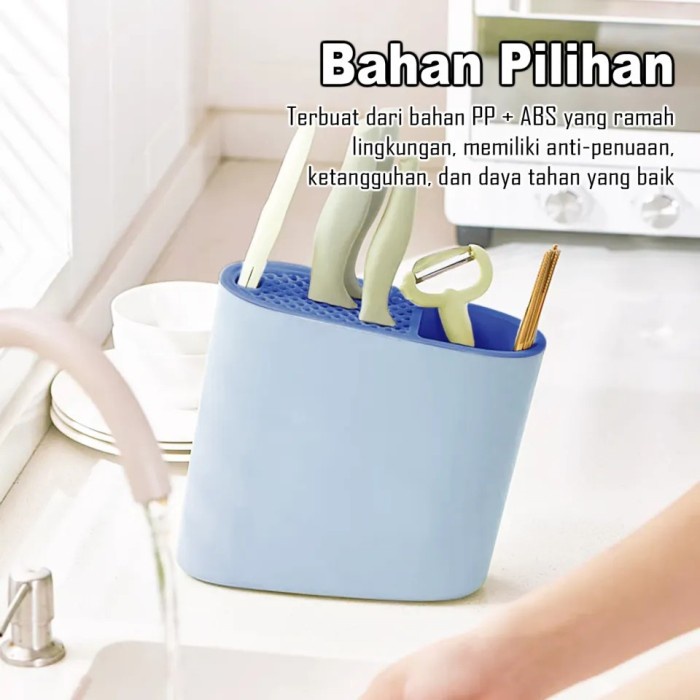 Jual JCM Tempat Pengering Sendok Pisau Dapur Drain Holder Tempat Simpan ...