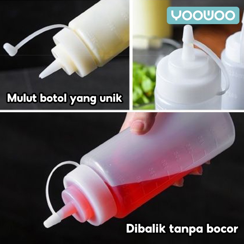 Jual YooWoo botol squize saus / botol saus dapur rumah tangga / botol ...