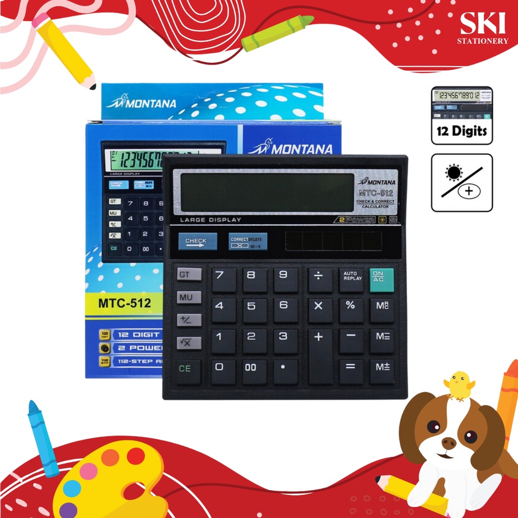 Jual Kalkulator Meja / Kalkulator Besar / Calculator 12 Digit Montana ...