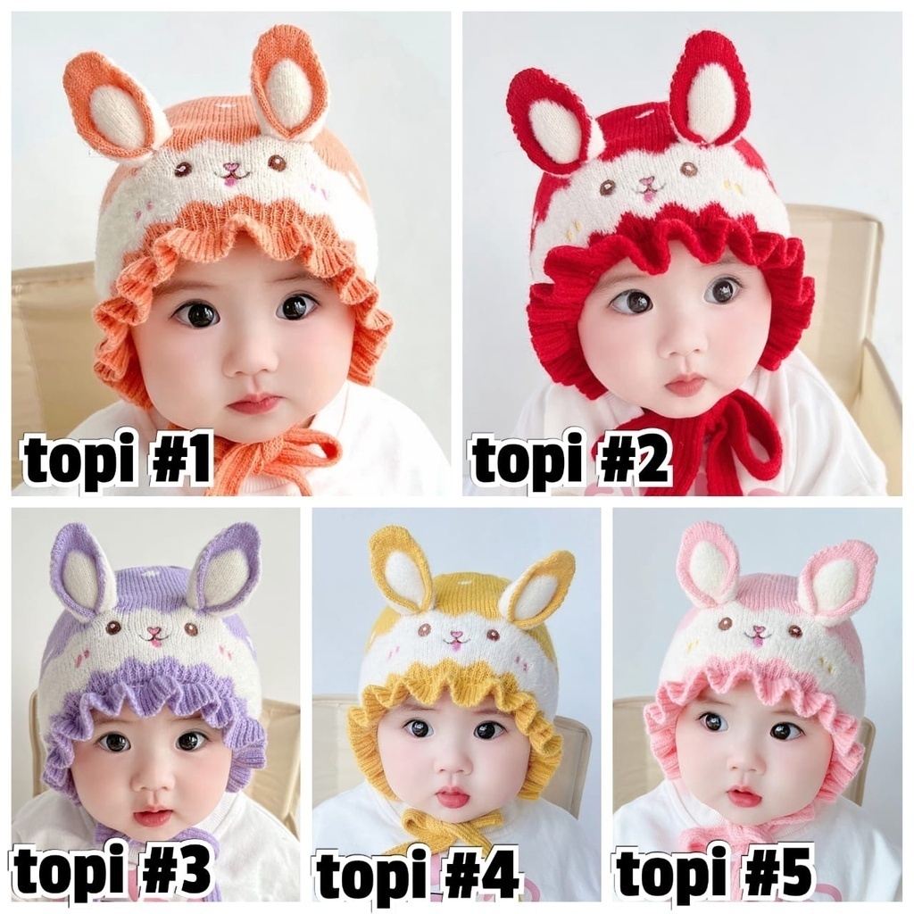 Jual TOPI ANAK KELINCI RAJUT LUCU TOPI BAYI RAJUT RENDA IMUT TOPI BAYI ...
