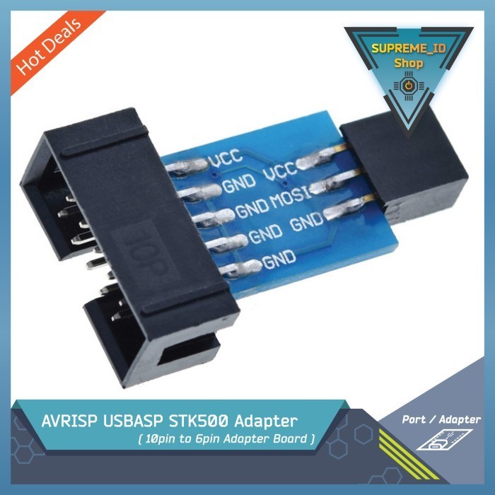 Jual AVRISP USBASP MKII STK500 10-Pin to 6-Pin Adapter Board for Arduino | Shopee Indonesia