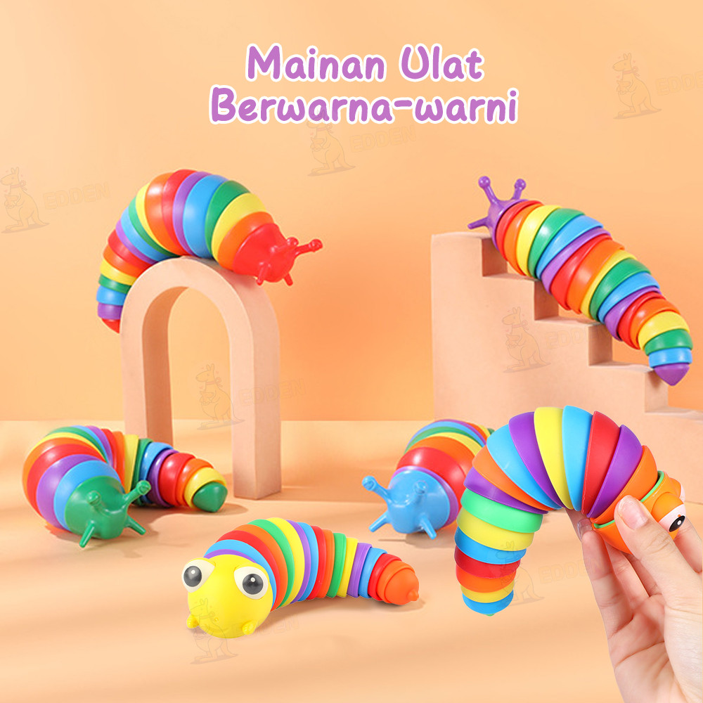 Jual Edden Mainan caterpillar fidget ulat Siput slug toys Ulat sensory ...