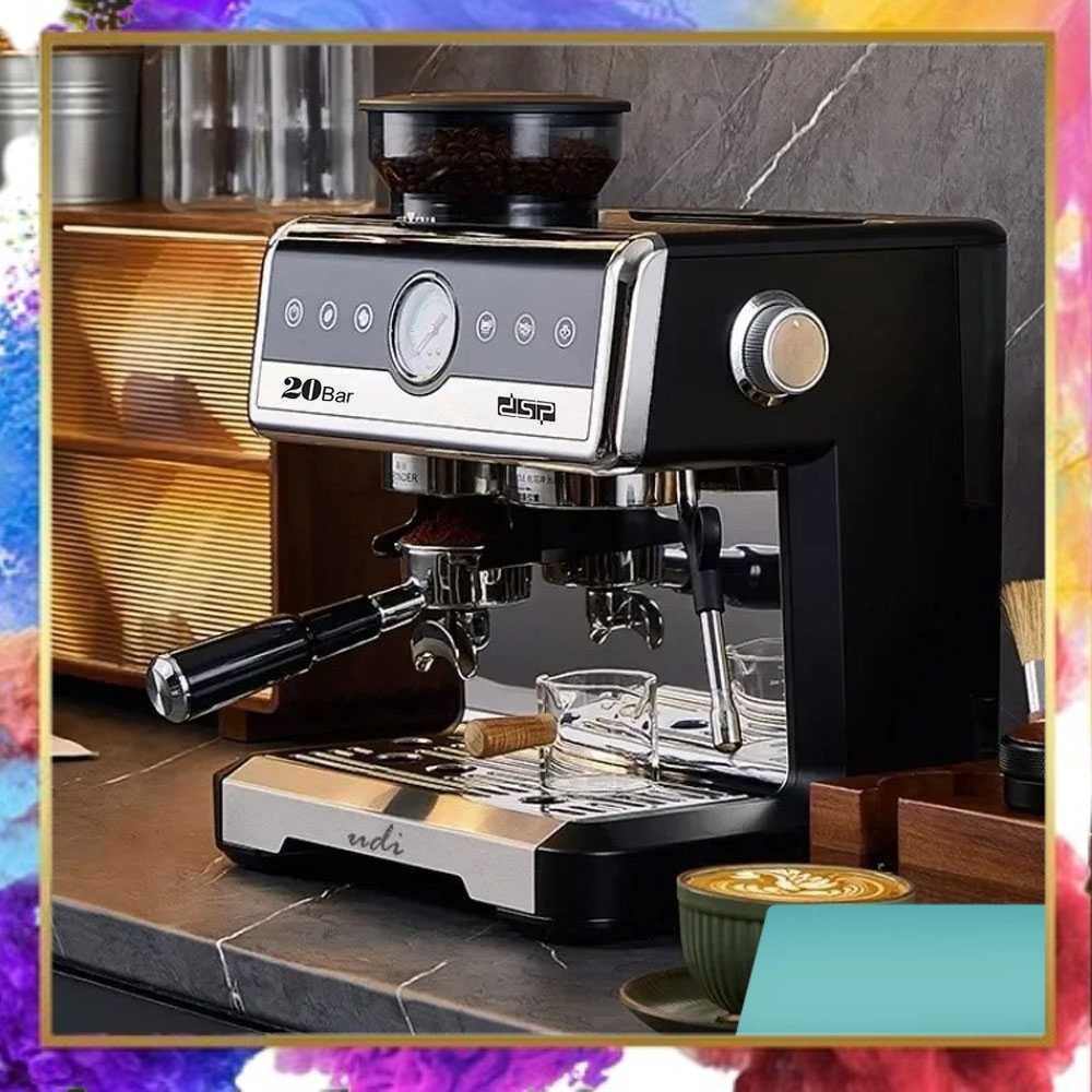 Jual DSP Mesin Kopi Espresso Coffee Maker Frothing Grinding 20 Bar 2250W - KA3107 | Shopee Indonesia