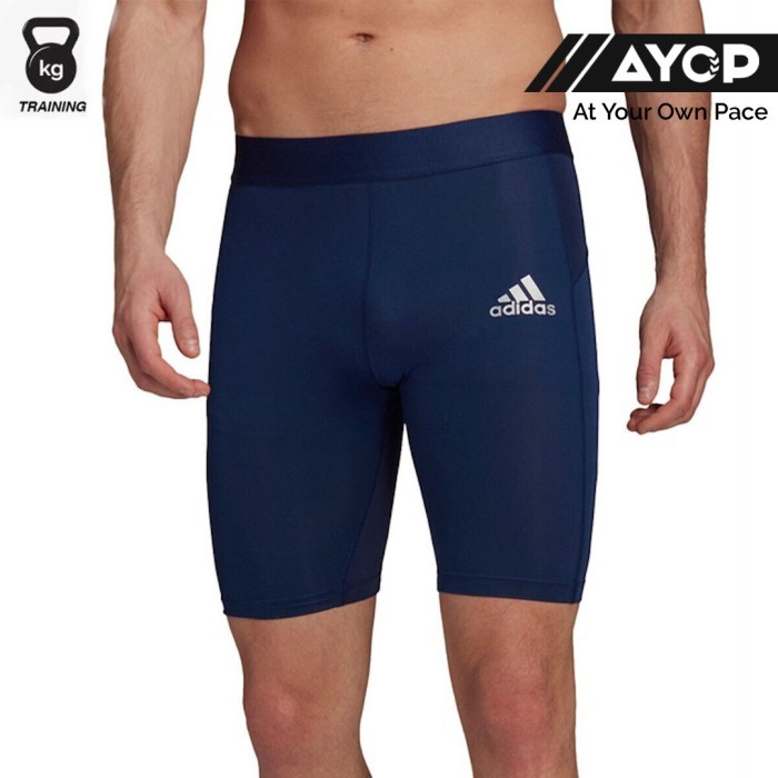 Jual Adidas TechFIT Men’s Compression Tights - Navy | Shopee Indonesia