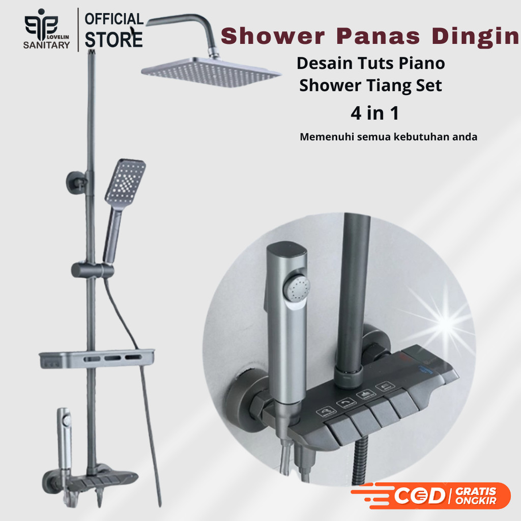 Jual LOVELIN Desain Tuts Piano Shower Kamar Mandi Full Set Panas Dingin ...