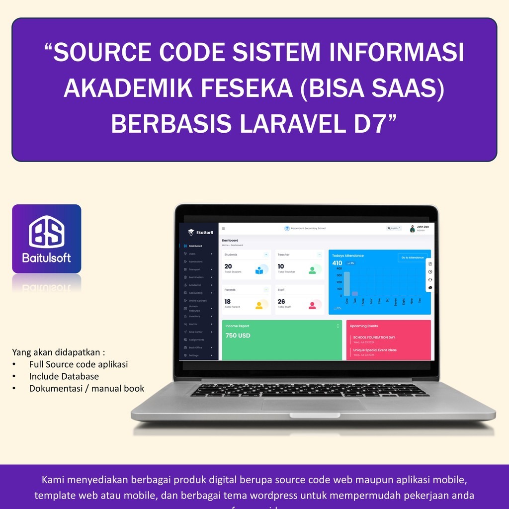 Jual SOURCE CODE SISTEM INFORMASI AKADEMIK FESEKA BERBASIS LARAVEL D7 ...