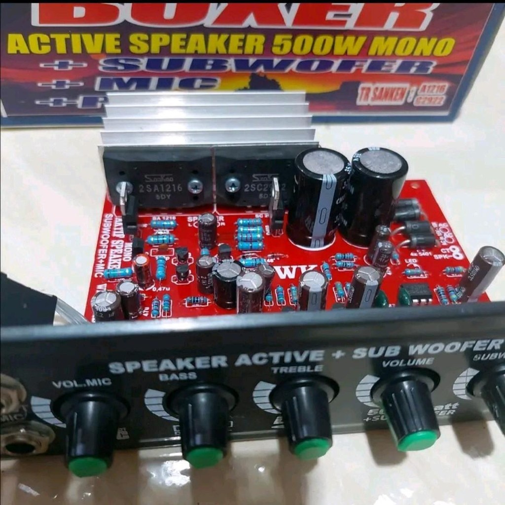Jual power aktif 500watt mono 2 mic subwofer final sangken Amplifier ...
