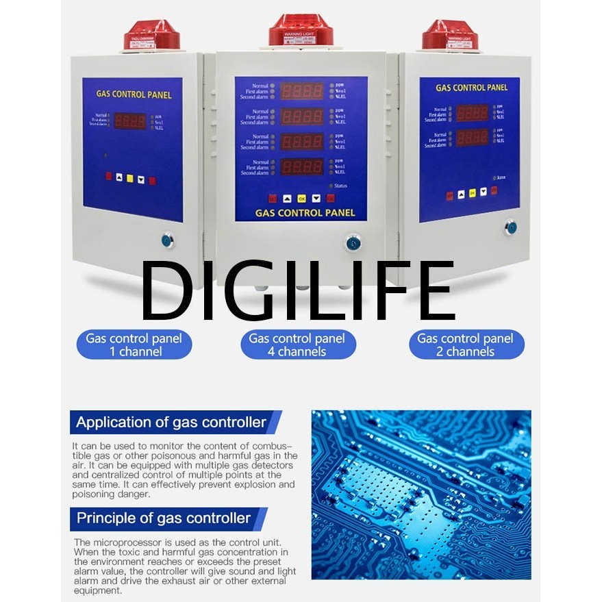 Jual Gas Detector Controller 4Channel Bosean BH-50 Control Panel BH50 ...