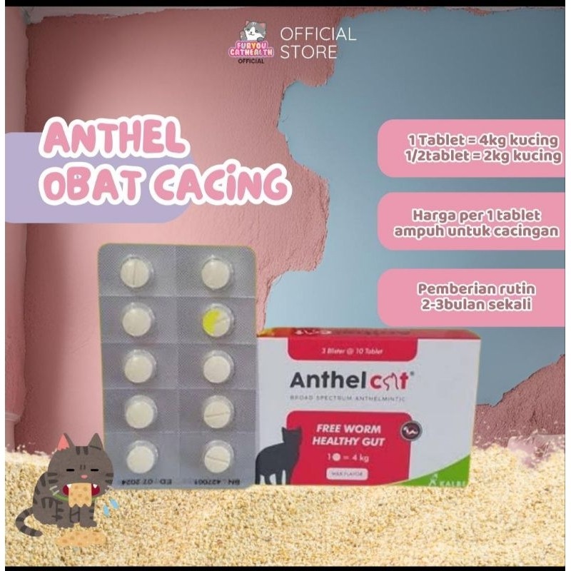 Jual Anthel Cat Original Kalbe Obat Cacing Kucing | Shopee Indonesia